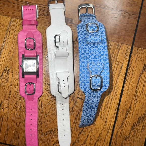 Guess | Jewelry | Women Guess Watch 3 Changeable Bands Genuine Leather ...